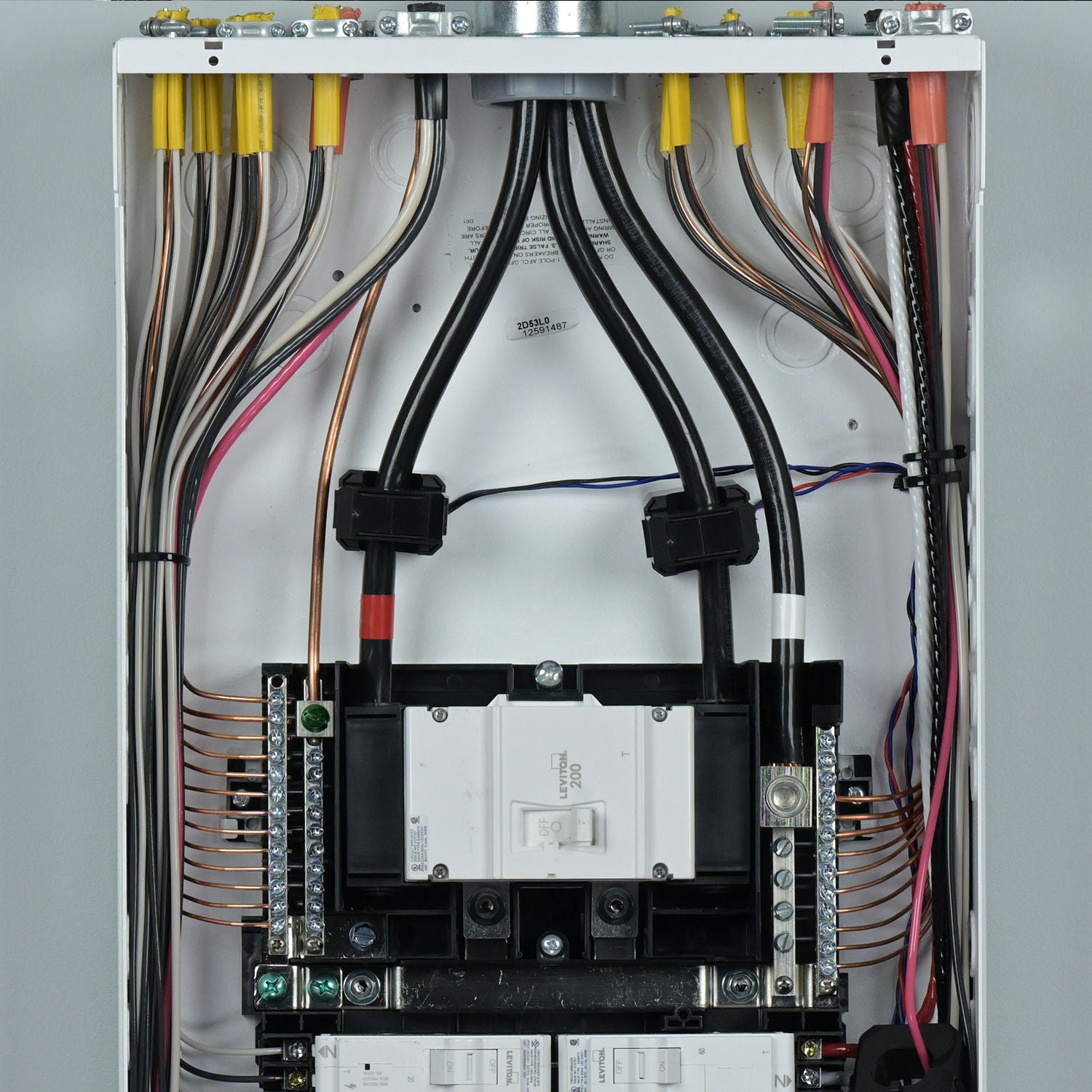 leviton load center up close