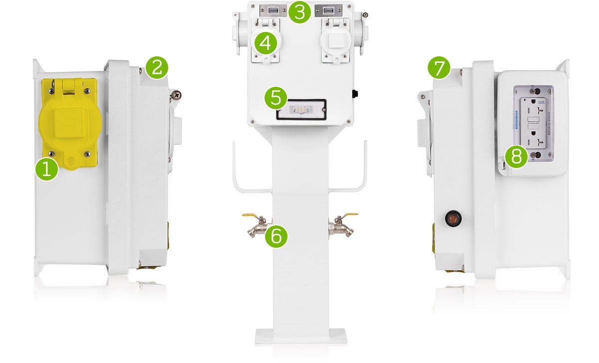 Marine Power Pedestals | Commercial | Leviton