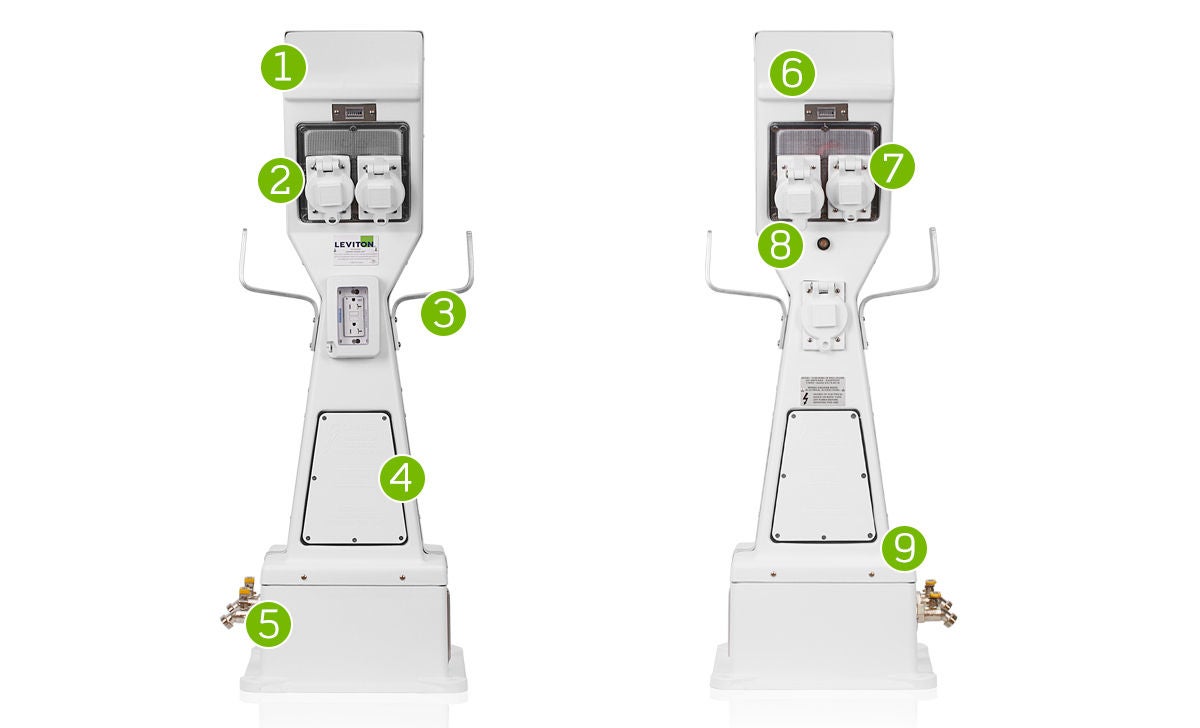 Marine Power Pedestals | Commercial | Leviton