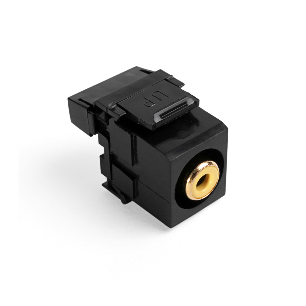 40735-RYE - RCA 110-Termination QuickPort Connector with Yellow Barrel ...